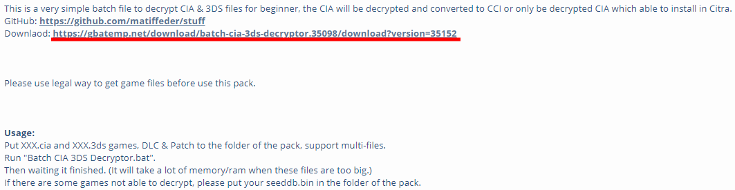 "Citra" cia 파일을 3ds 파일로 변경, Encrypted (암호화) -> 해독(Decrypted) 후 Citra로 ...