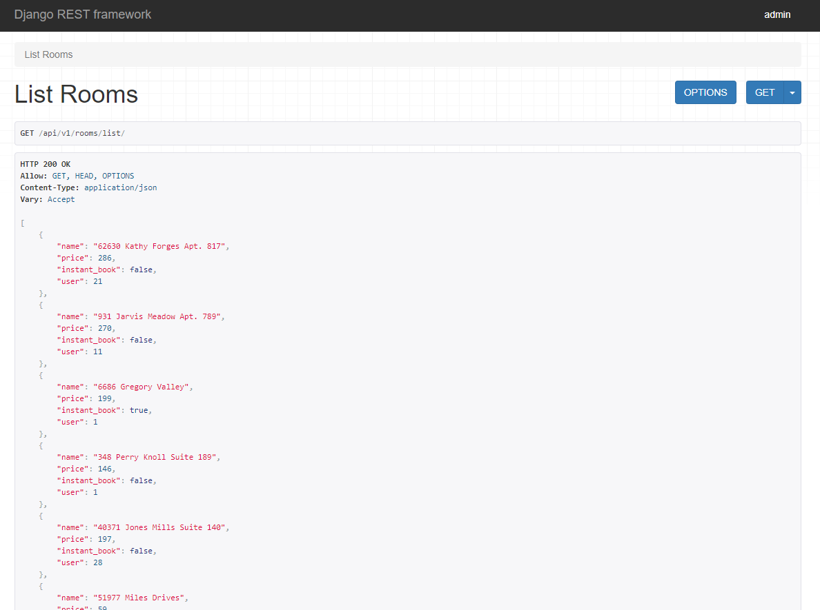 Django restframework 4. ListAPIView
