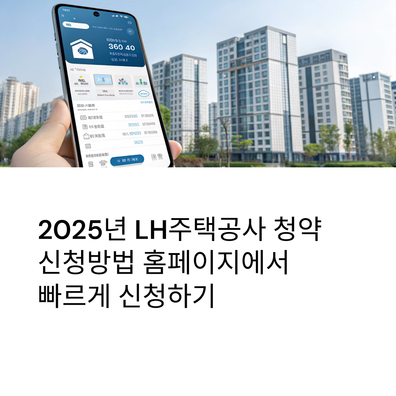 Lh주택공사 청약 신청방법 홈페이지에서 빠르게 신청하기