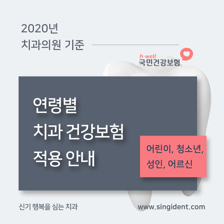 대구동구치과 2021년 연령별 치과 건강보험 적용 안내 신기행복을심는치과 건강정보
