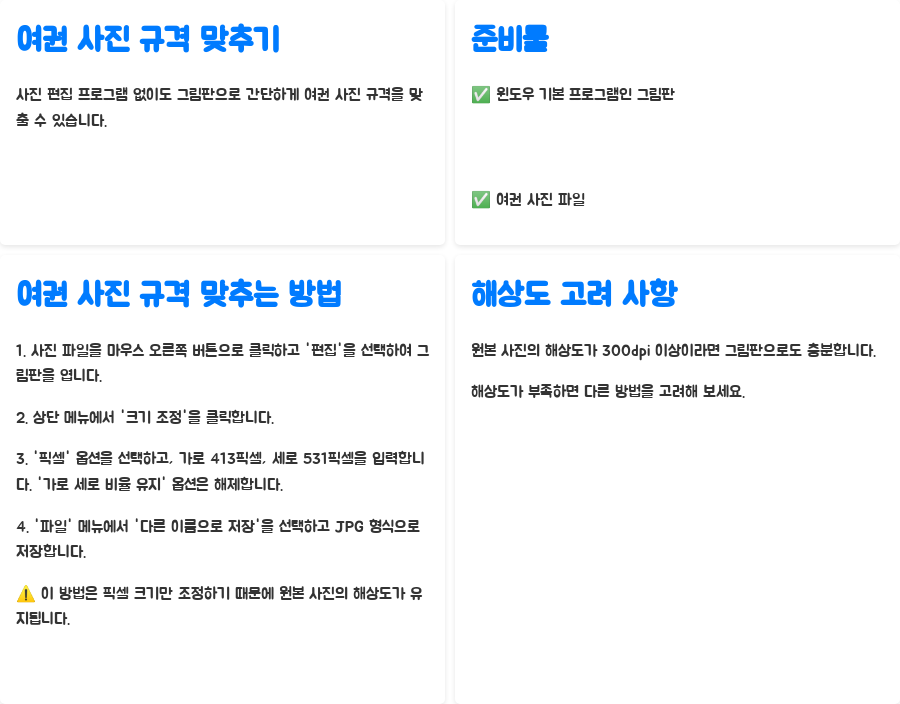 여권사진 규격 맞추기 이젠 쉽게 끝내자