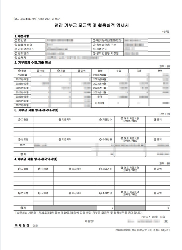 지정기부금단체 재지정 신청 반드시 주의해야 할 사항