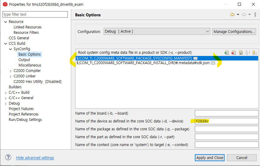CCS, Code Composer Studio ] 재사용 용이한 Portable Project 만들기 (device_support 와 driverlib 모두 사용)