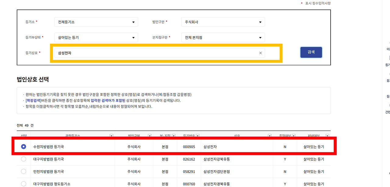 법인의 등기부등본의 등기 사항 및 법인등기부 등본 발급 방법