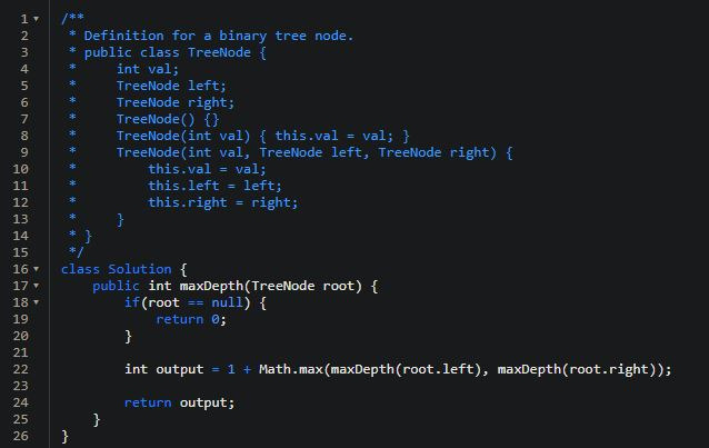 Leetcode - 104. Maximum Depth of Binary Tree :: 오늘의 기록