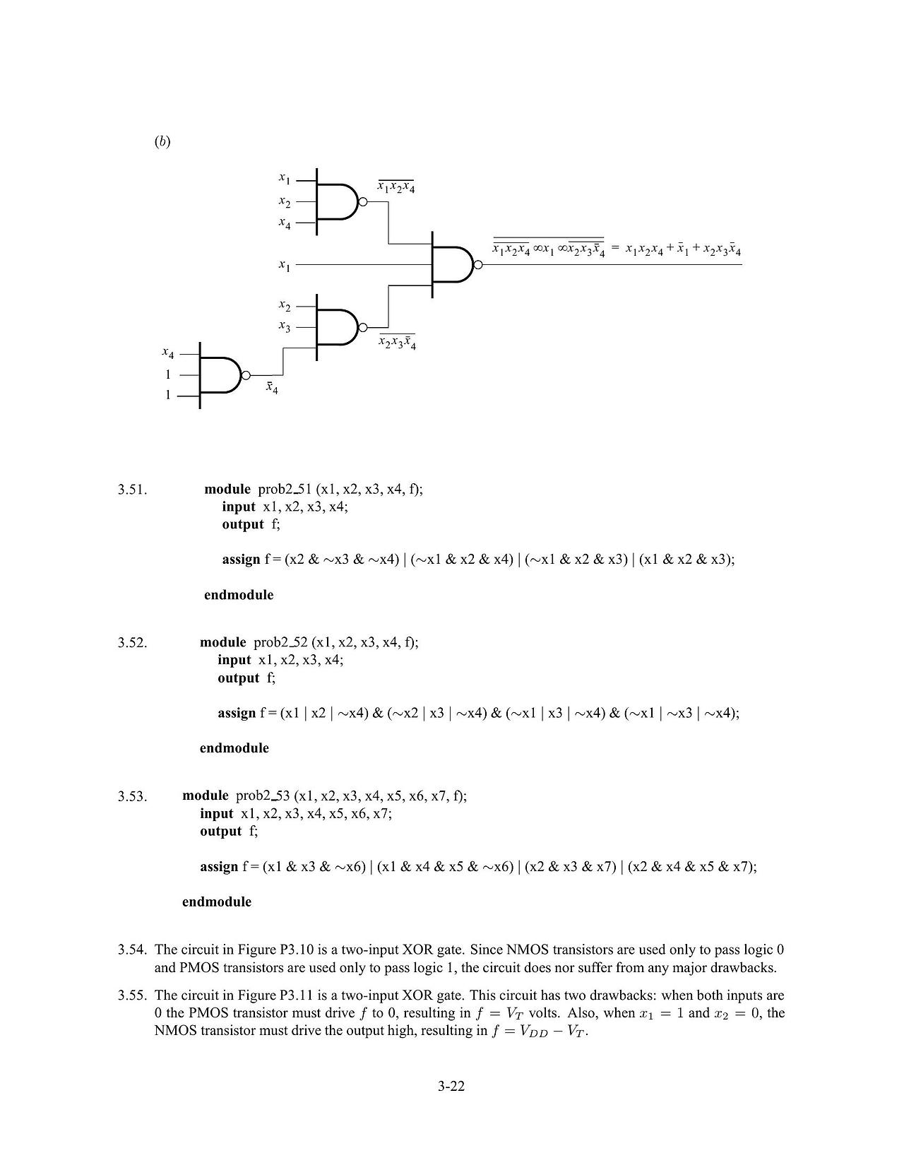 Solution manual to Fundamentals of digital logic with verilog design (Chapter 3)