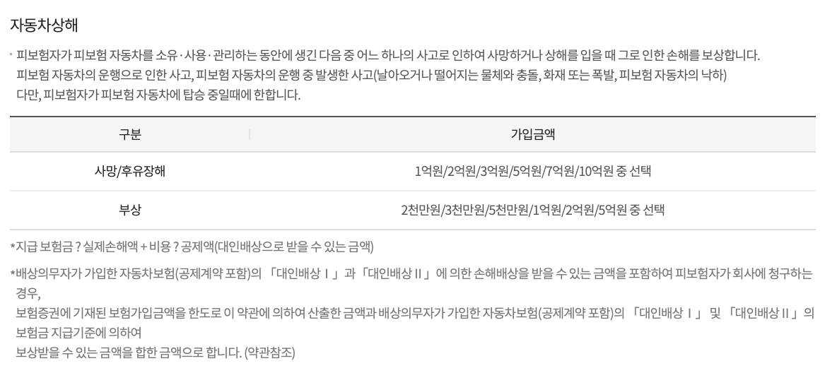 현대해상 다이렉트 법인 자동차 보험 보험료 조회 및 보장 내역 보장금액 할인특약 정보