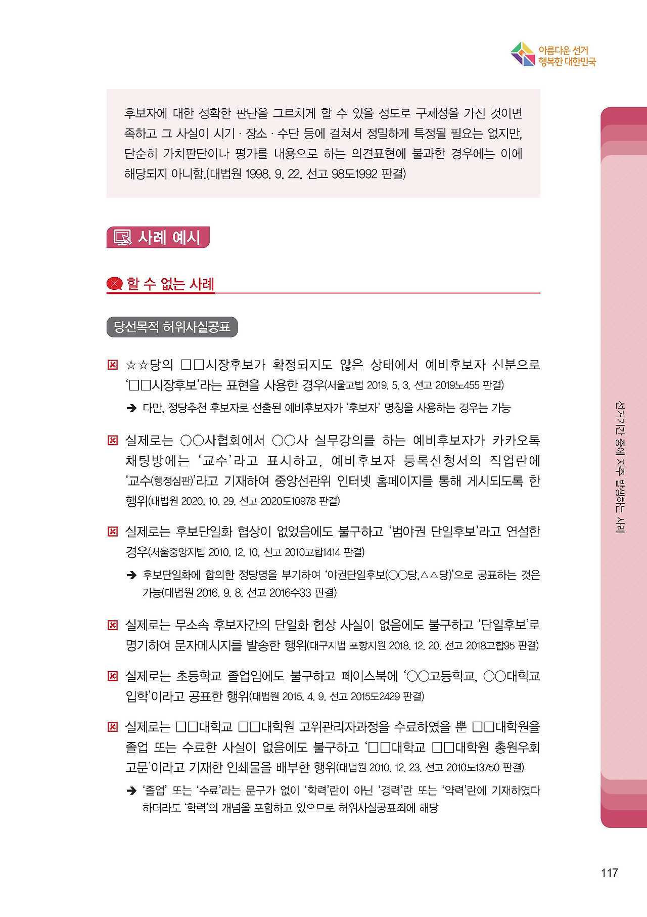 2022년 양대선거 정치관계법 사례예시집 #3/6