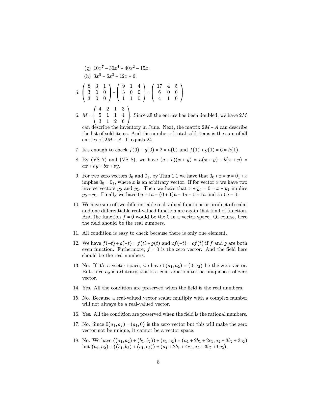 Solutions to Linear Algebra, Stephen H. Friedberg, Fourth Edition ...