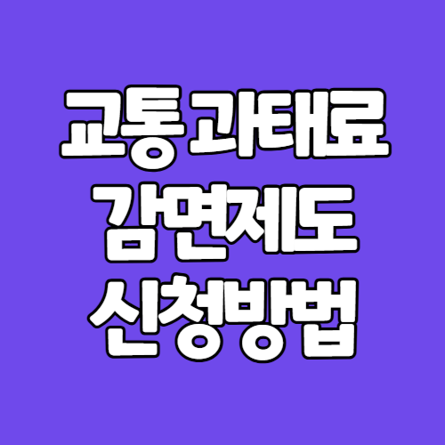 2025년 교통 범칙금 및 과태료 감면 제도 신청 방법 총정리