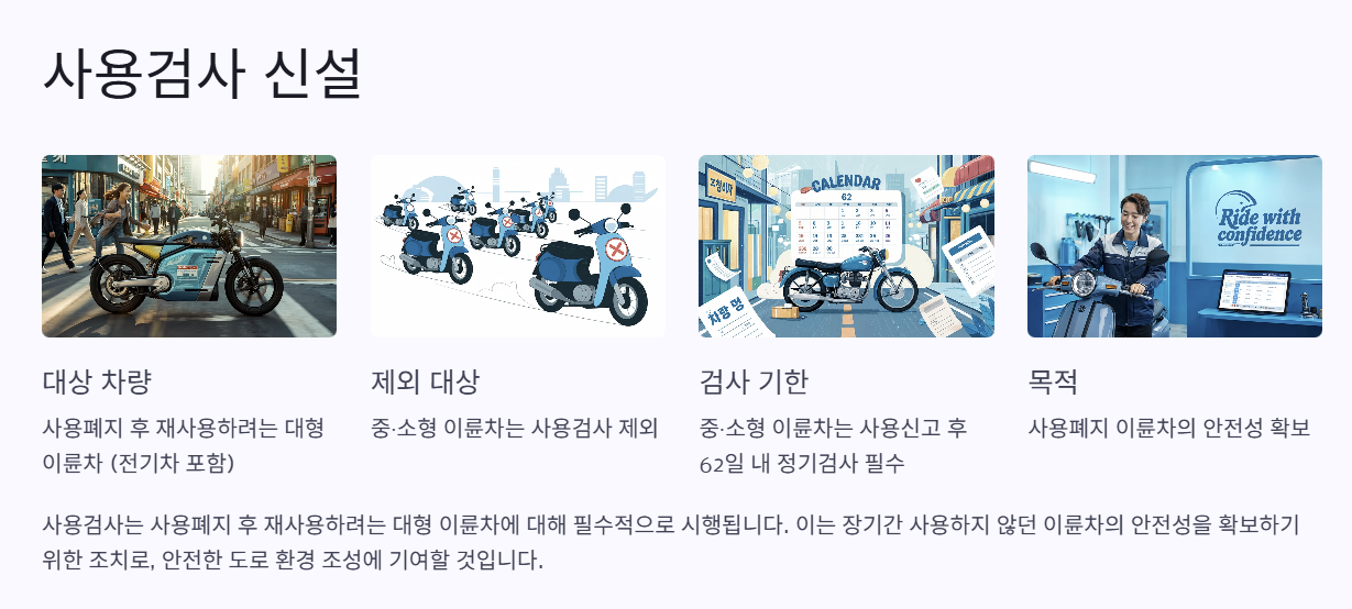 2025년 이륜차 안전검사 의무화 총정리｜정기검사·튜닝검사 완벽 가이드
