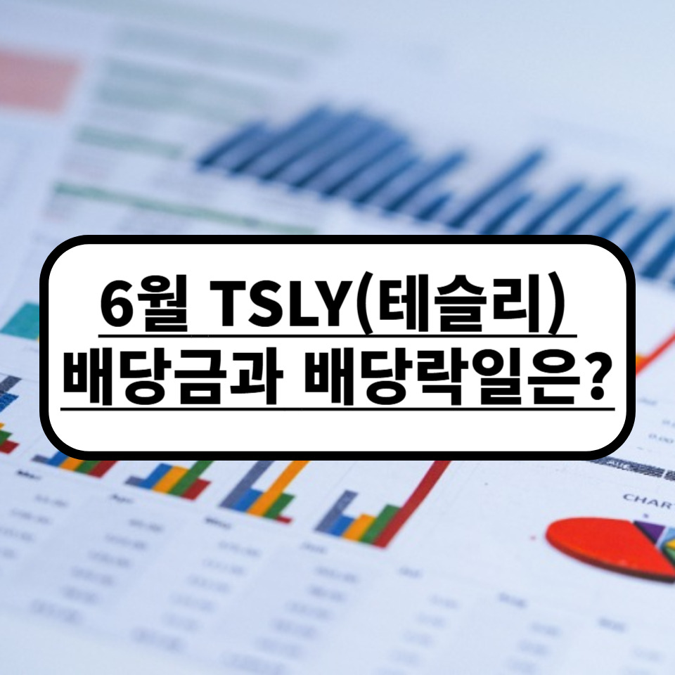 TSLY(테슬리)_25년 6월 배당금과 배당락일은? 배당금 폭락!