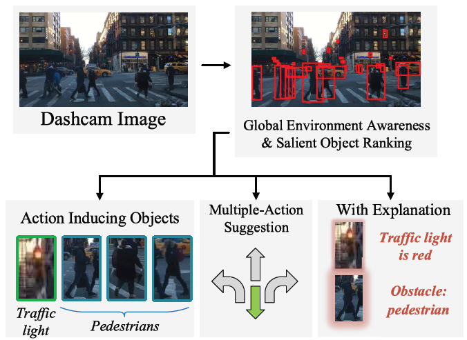 Explainable Object-induced Action Decision for Autonomous Vehicles
