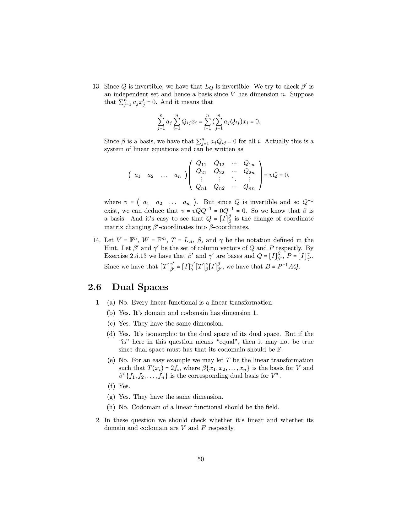 Solutions to Linear Algebra, Stephen H. Friedberg, Fourth Edition ...