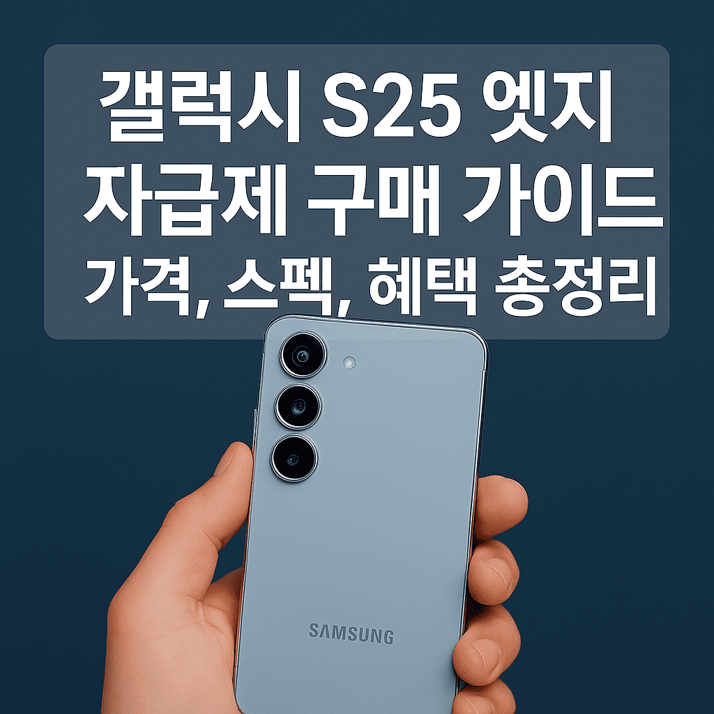갤럭시 S25 엣지 자급제 구매 가이드｜가격 스펙 혜택 총정리