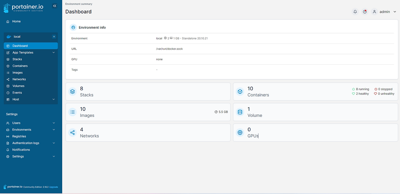 IT :: # Portainer docker-compose
