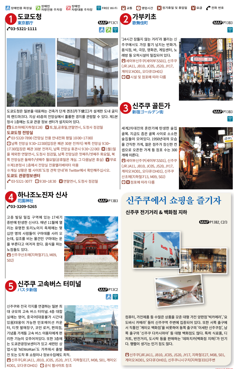 도쿄 여행 일정짜기에 유용한 도쿄 관광명소 여행 지도 모음