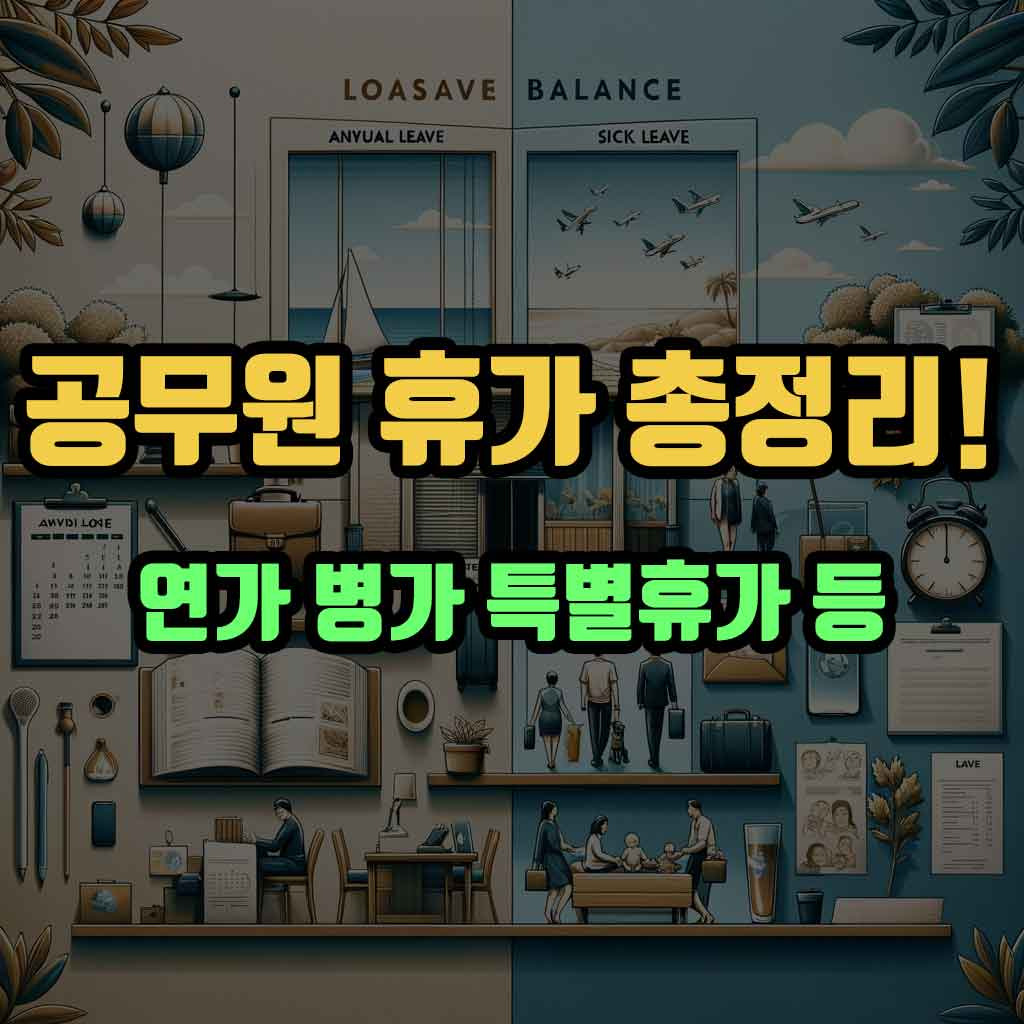 공무원 연가 병가 공가 특별휴가 등 휴가 총정리