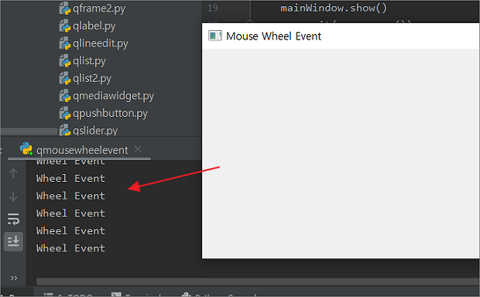 Code Hunter :: 파이썬(Python) PyQt5 QWheelEvent 마우스 휠 이벤트 사용하기