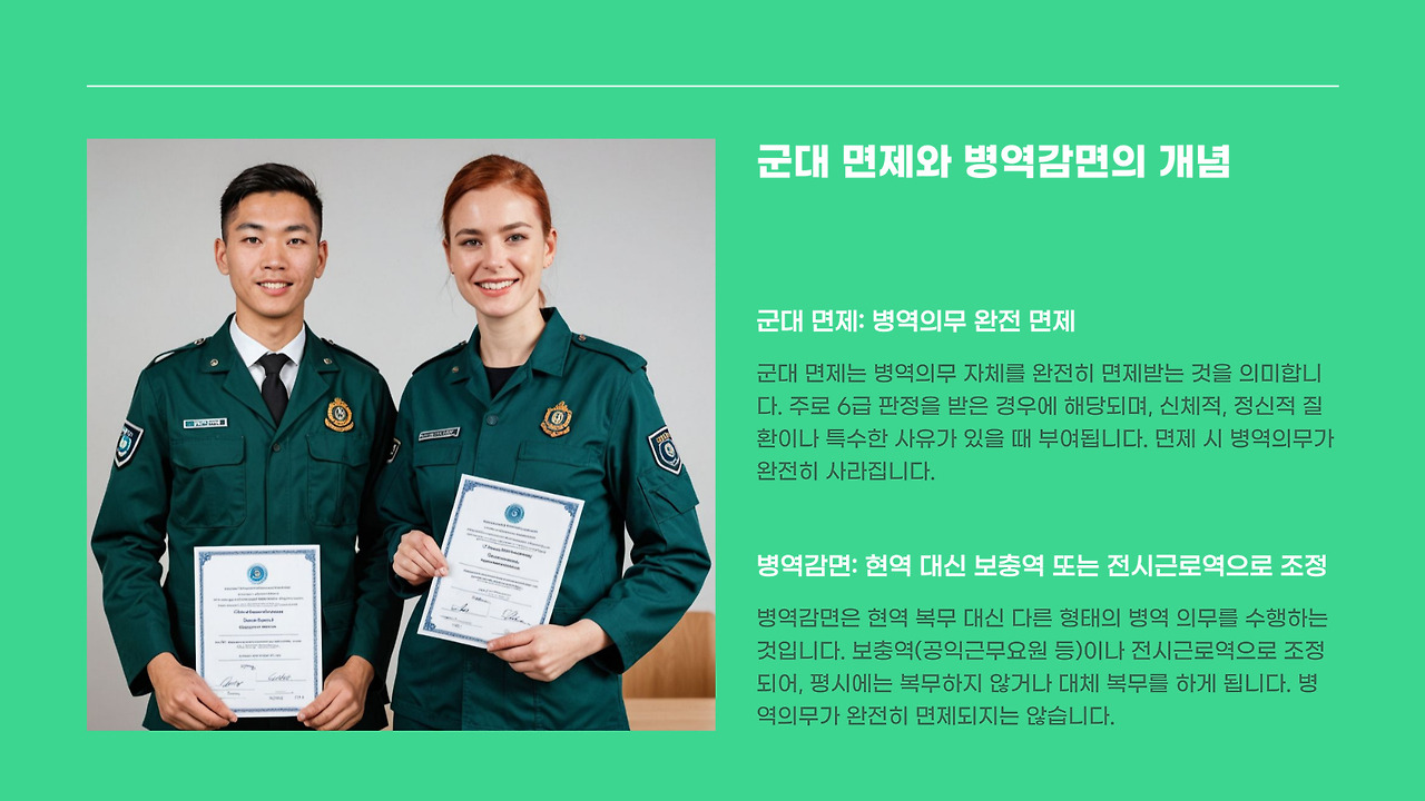 2025 군대 면제 조건 And 병역감면 완벽 정리｜등급 기준부터 신청 방법까지