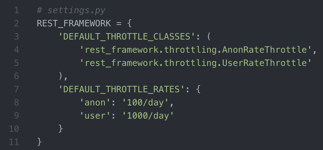 [Django] Django Throttling :: Harvey