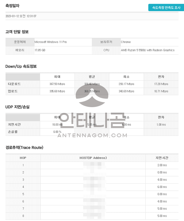 인터넷 속도 측정방법 정리 (KT, SK, LGU+ / SLA 테스트)
