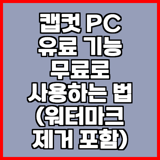 캡컷 Pc 유료 기능 무료로 사용하는 법 워터마크 제거 포함