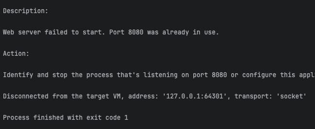 [Mac 맥] Port 8080 was already in use 해결방법 — 코딩 공부하는 블로그