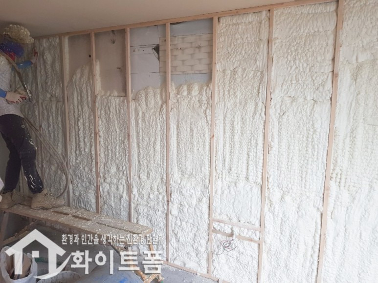 경기도 부천 상가주택 단열 친환경 단열재 화이트폼수성연질폼 수성연질우레탄폼 시공