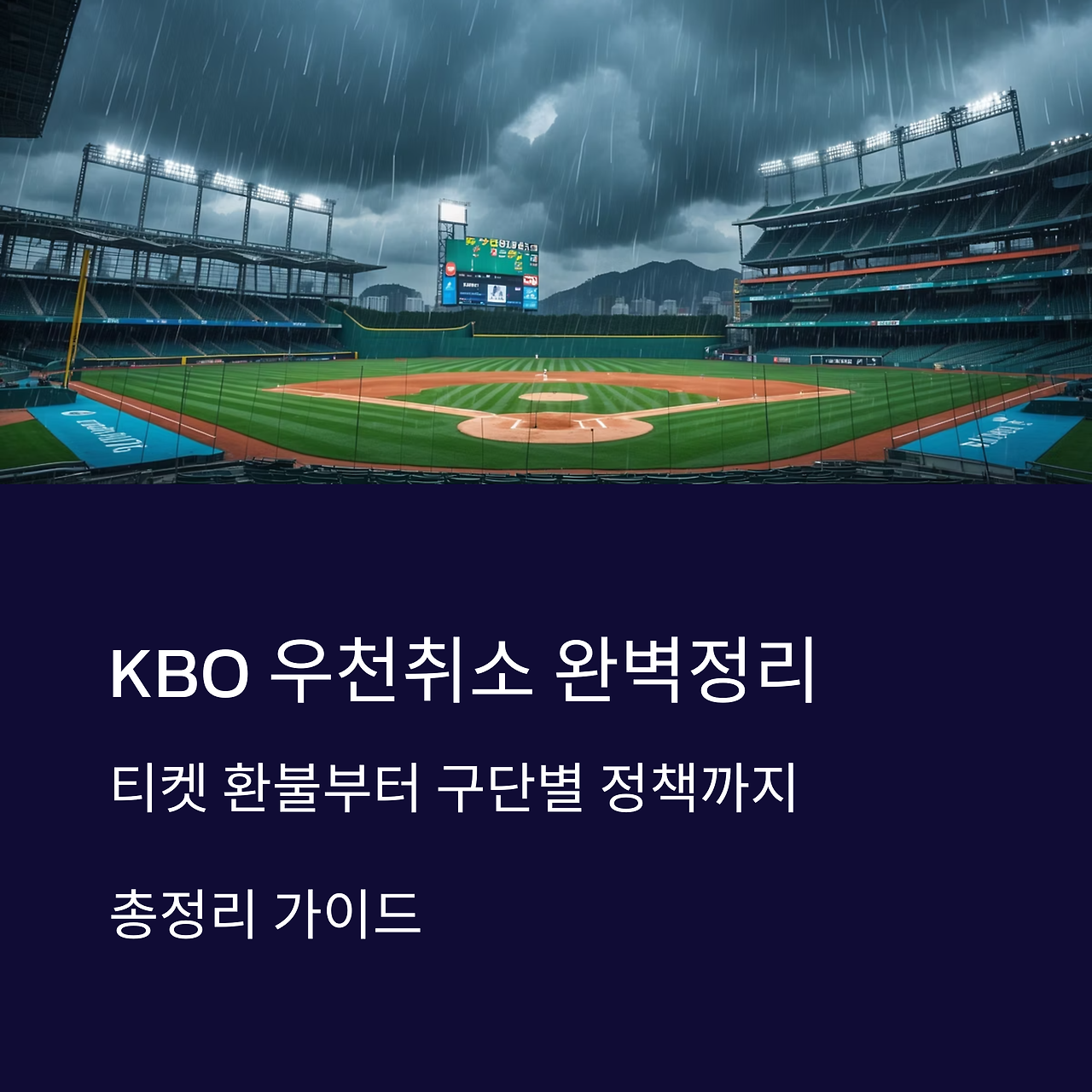 Kbo 우천취소 완벽정리 티켓 환불부터 구단별 정책까지 총정리 가이드