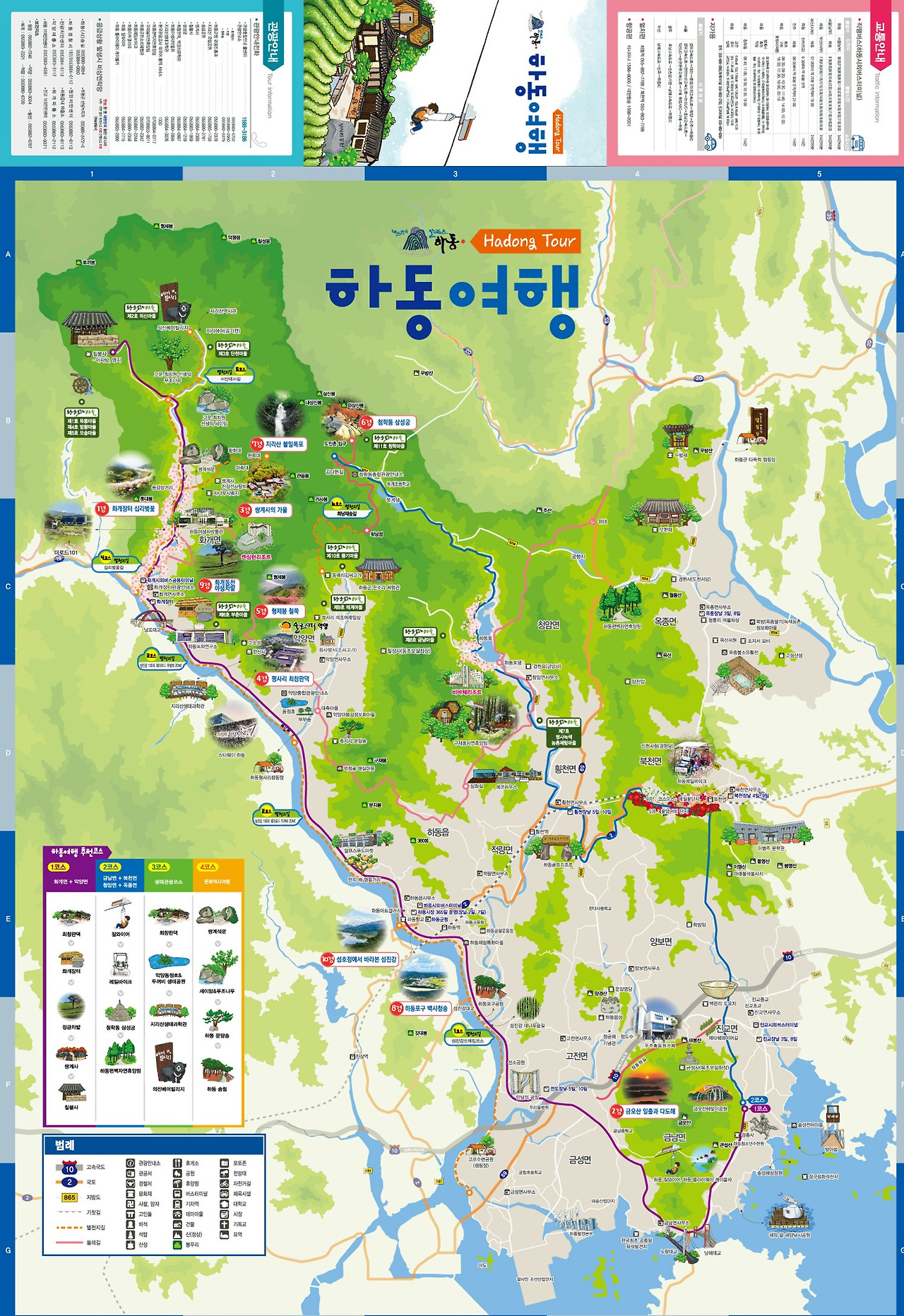 경남 하동 여행코스을 계획하기 위한 관광지도 Pdf