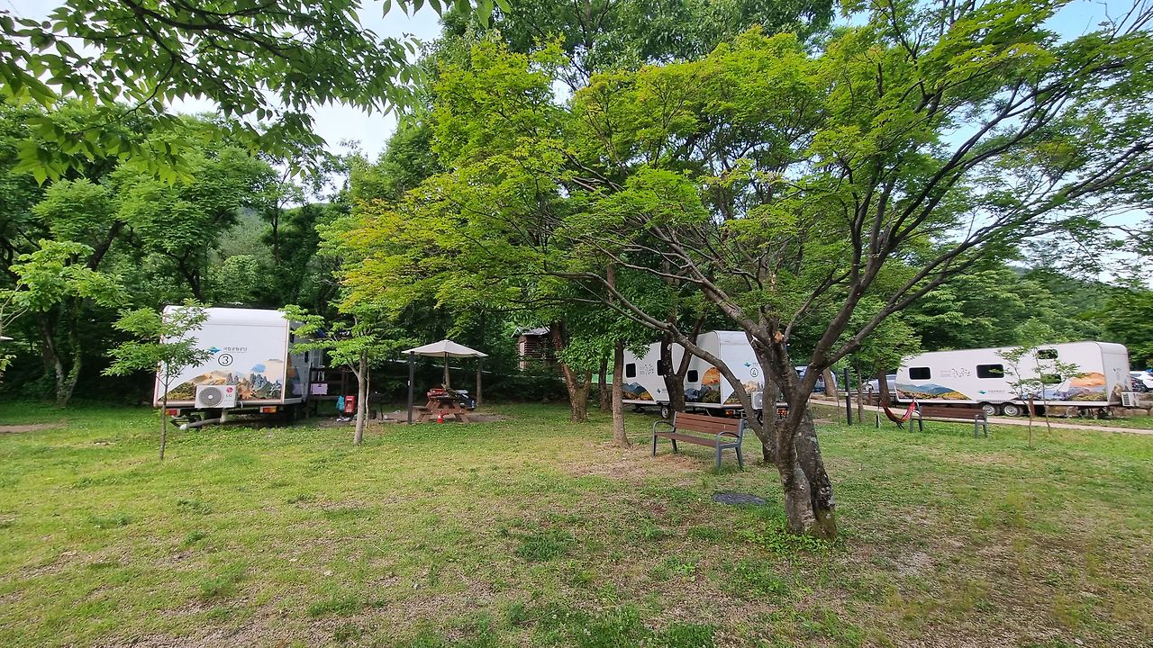 설악동야영장 동해 카라반 배치도 물품 이용요금