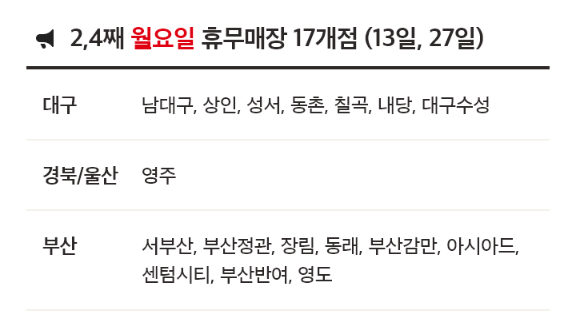2025년 1월 홈플러스 휴무일 안내 홈플러스 1월 휴무일 정보 1월 홈플러스 휴무일 공지 구정연휴 홈플러스 휴무정보