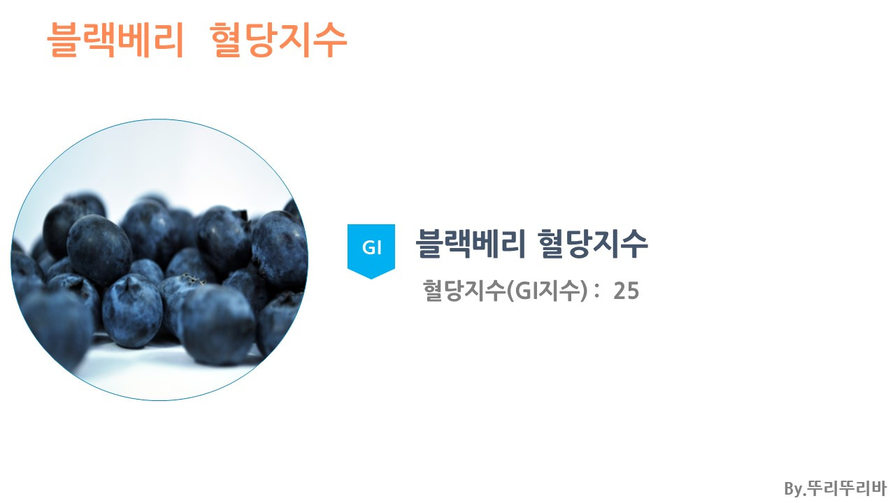 당뇨 블랙베리 혈당지수당지수 당부하지수 Gi지수 Gl 효능 효과