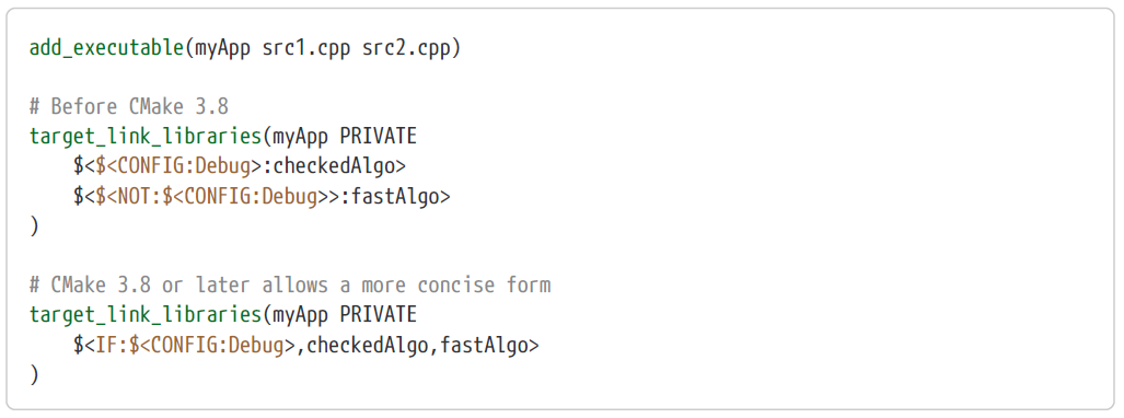 [CMake] Generator Expressions
