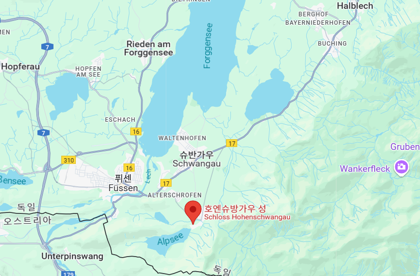노이슈반슈타인 성으로 유명한 작은 마을 슈방가우