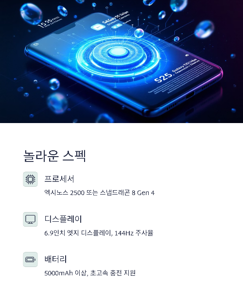 갤럭시 S25 엣지 스펙 가격 출시일 총정리 최신 정보 모음
