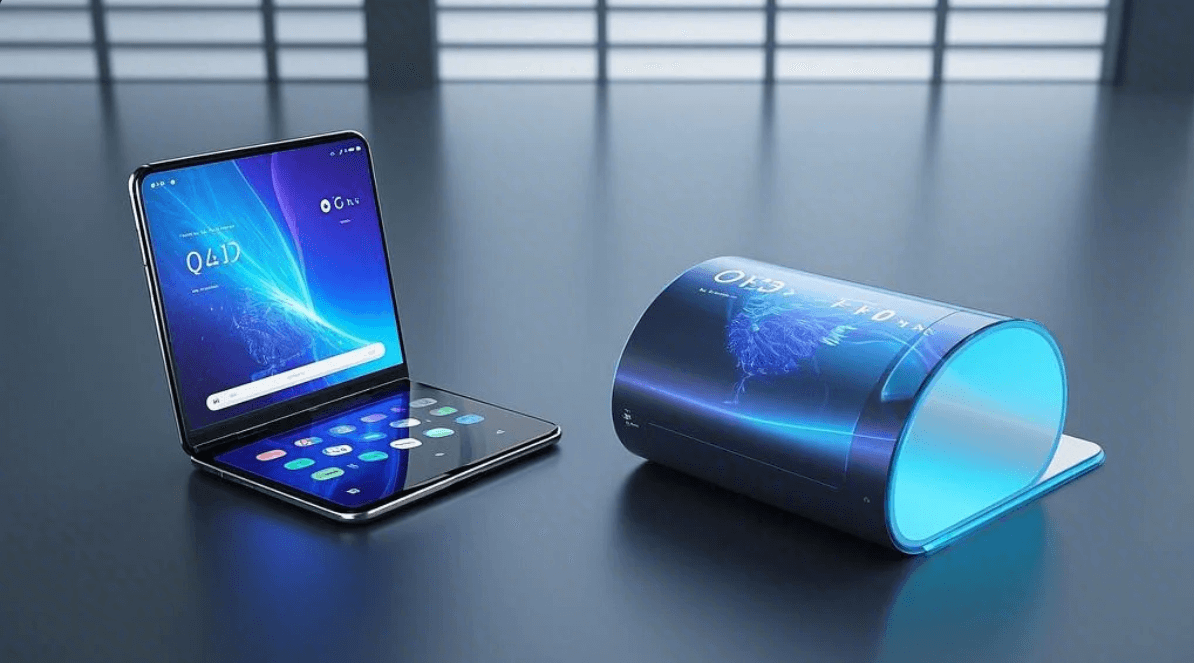 접을 수 있는(Foldable) vs 말 수 있는(Rollable) 디스플레이 비교