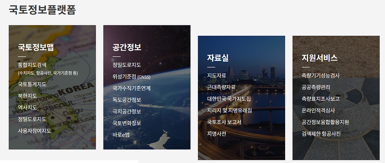 국토지리정보원 누리집 (www.ngii.go.kr/)