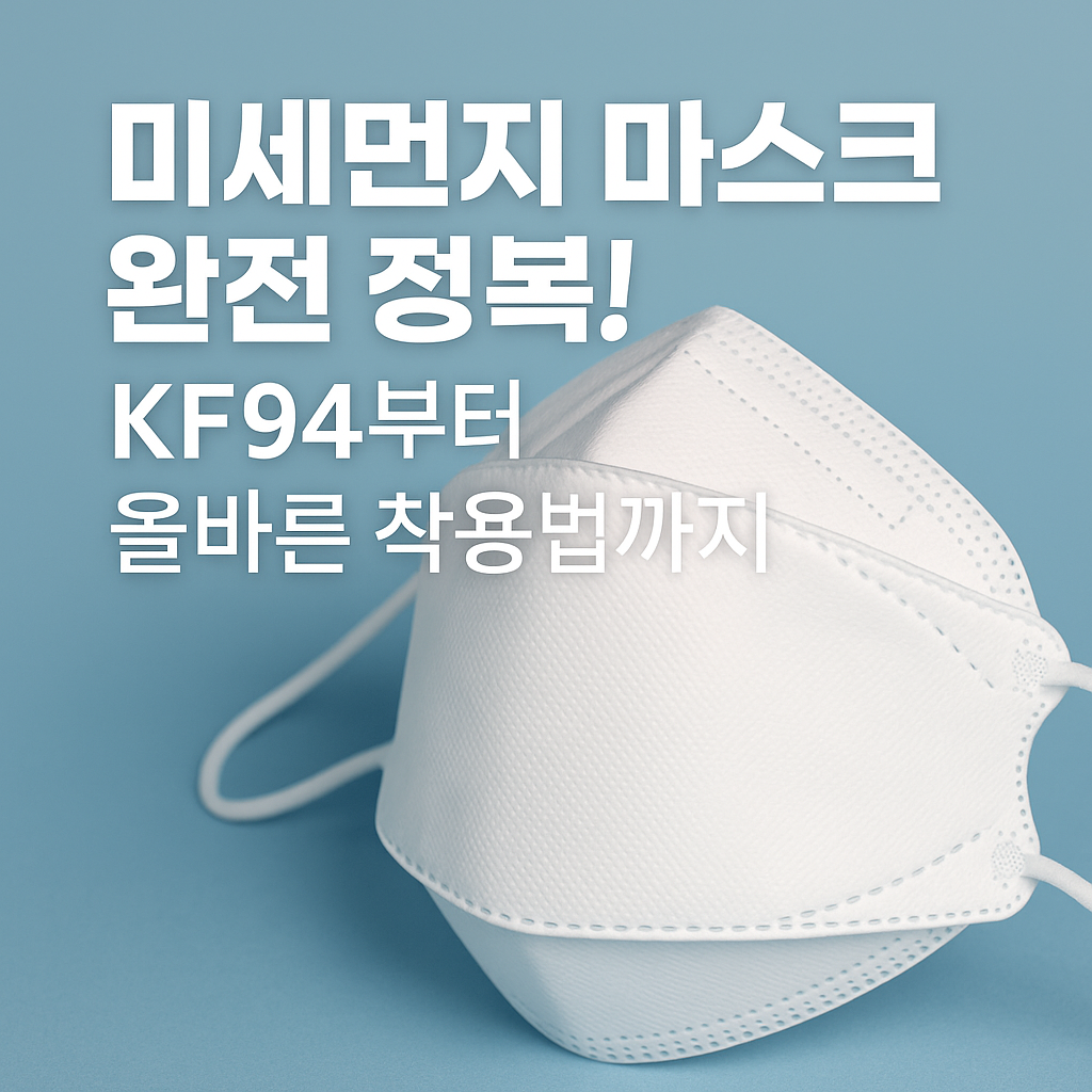 😷 미세먼지 마스크 완전 정복! KF94부터 올바른 착용법까지