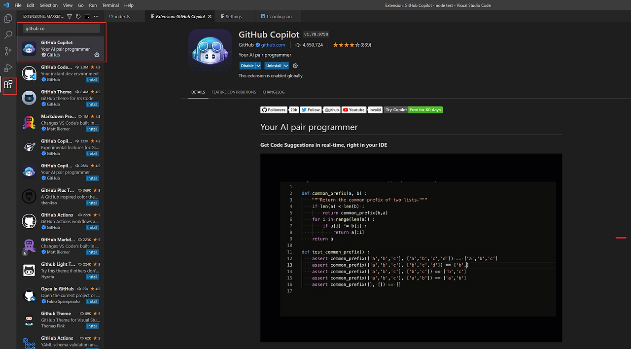 GitHub Copilot X 개발자 Visual Code 인공지능 Ai 자동생성 코파일럿 사용 후기