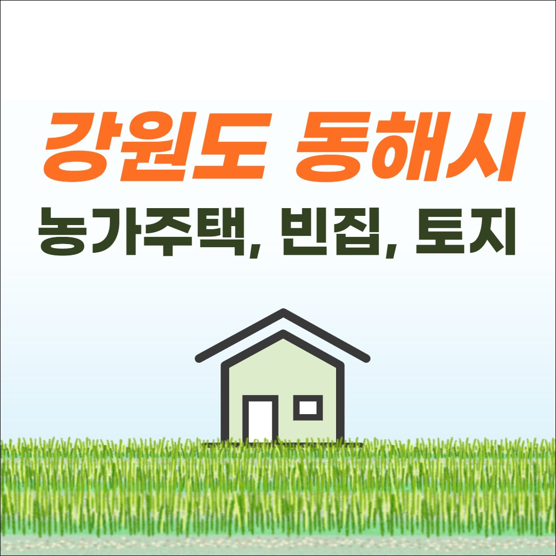 동해 농가주택 시골집 토지 매물 지역별 시세 매매 단독전원 빈집 구옥
