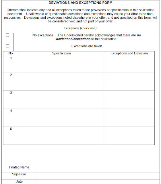Exception and Deviation sheet 란 무엇인가요?