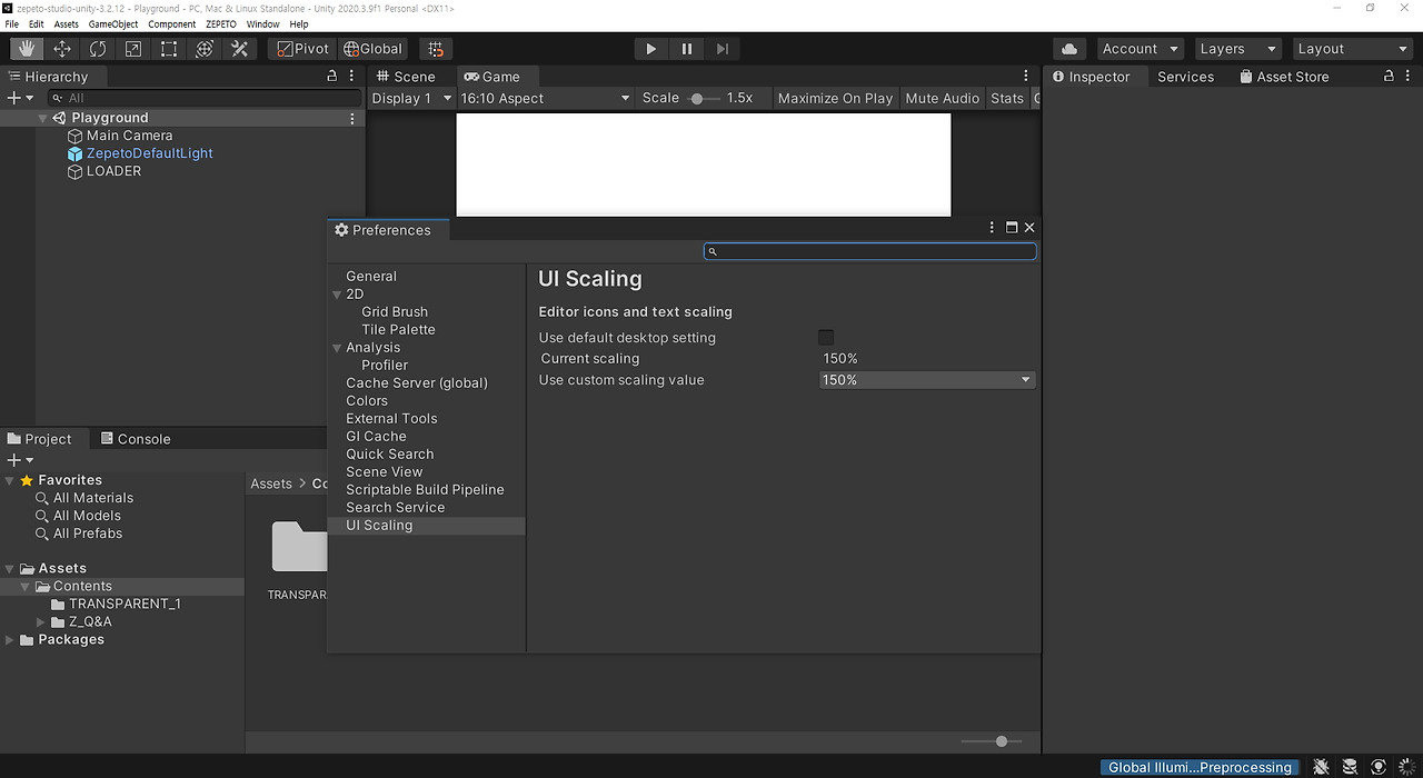 Unity UI Scaling: 유니티 메뉴 폰트 크기 변경