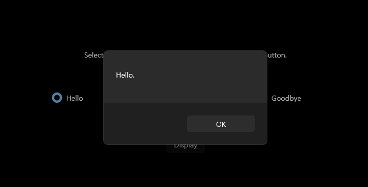 C++/WinUI3 : ContentDialog Example