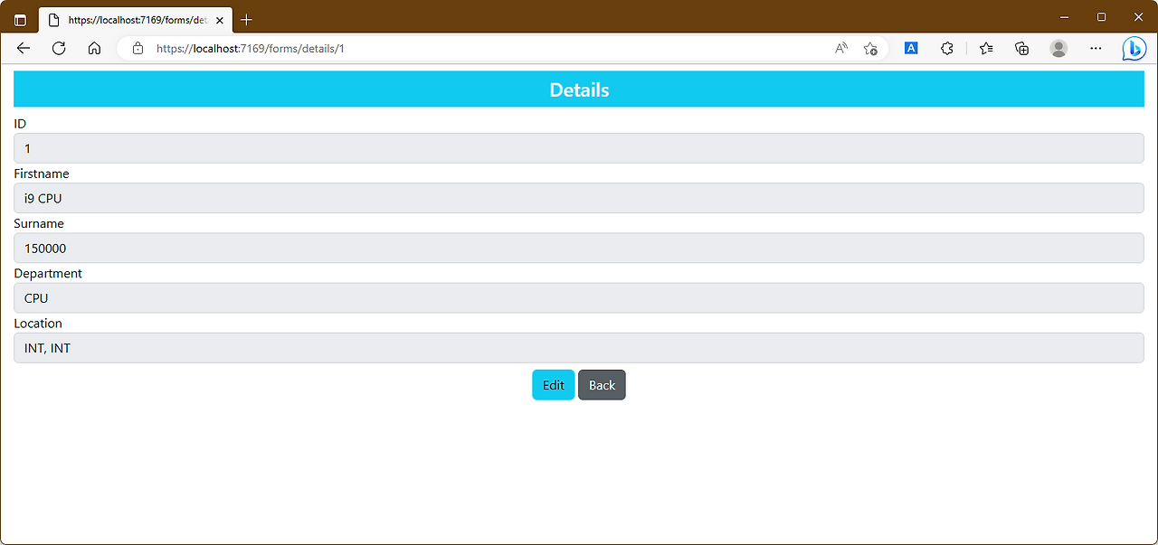 ASP.NET Core - [Blazor] 5. Blazor Form과 Data — CLIEL LAB
