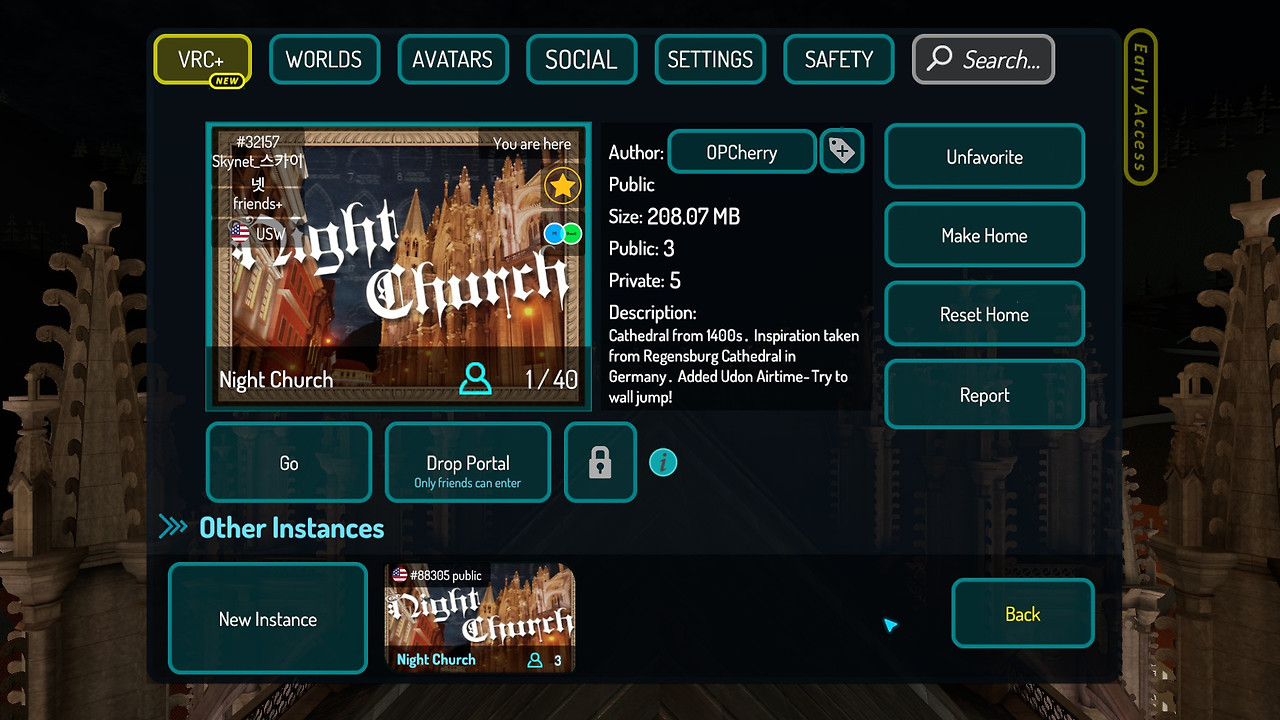VRChat 월드 추천 183. Night Church
