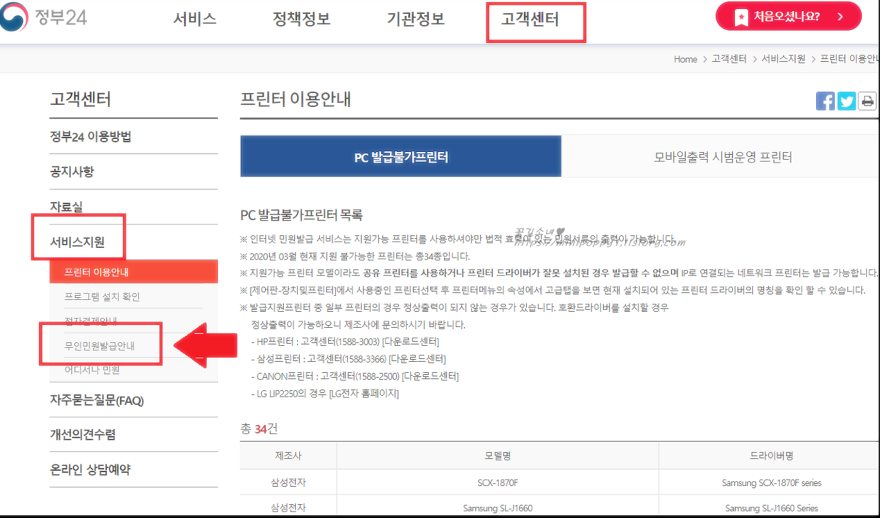 무인민원발급기 위치와 이용시간파일첨부