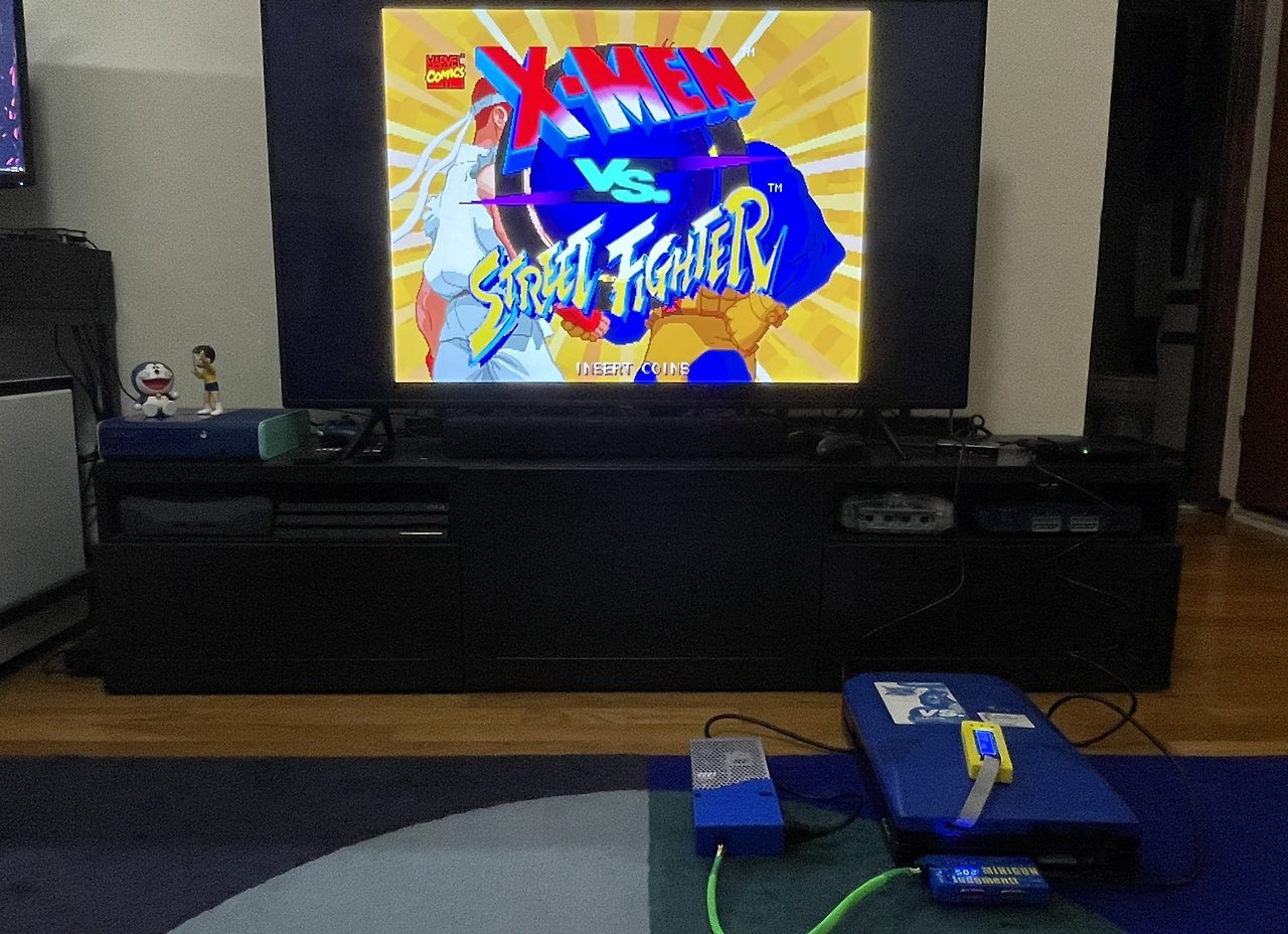 미니 슈퍼건으로 CPS2 플레이 Mini Supergun