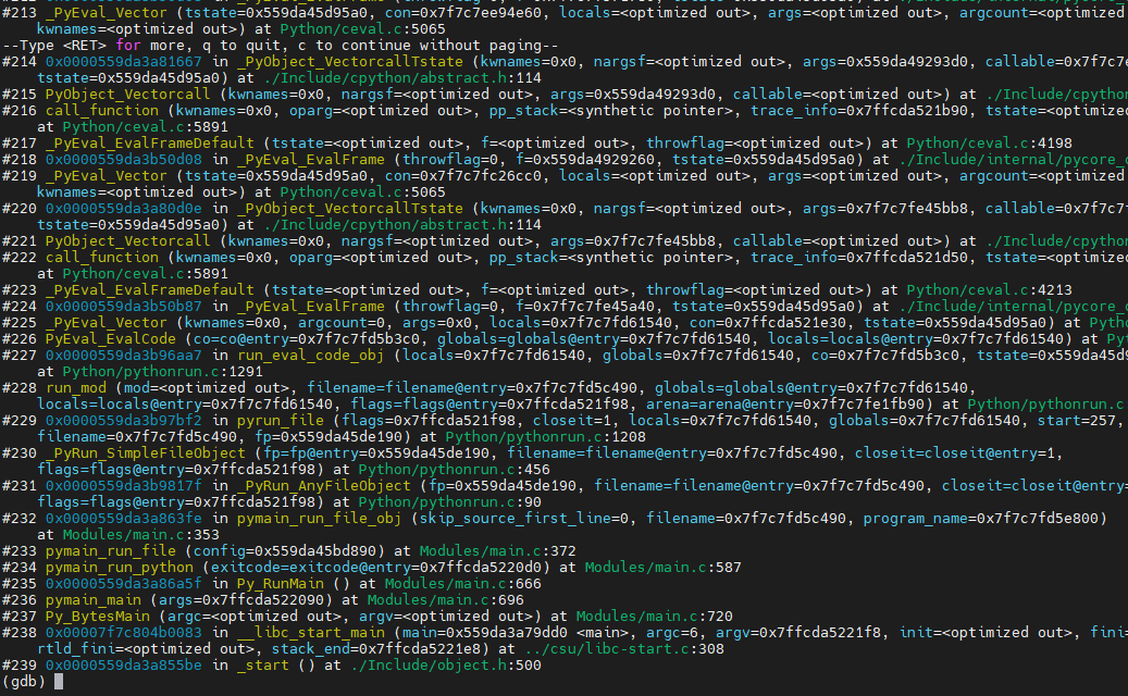 gdb 로 liunx python process 디버깅하기